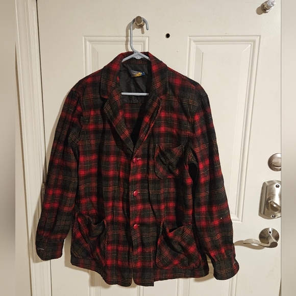 Pendleton | Jackets & Coats | Vintage Pendleton 49er Wool Buffalo Plaid ...